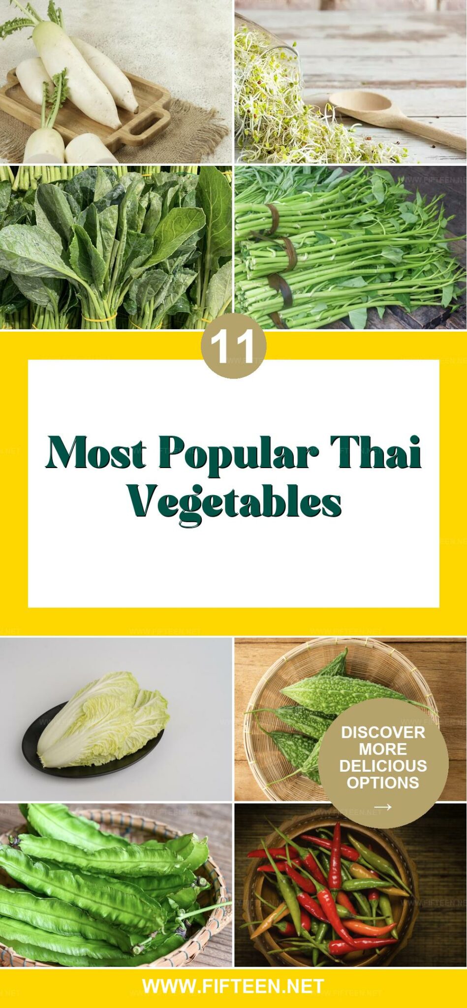 11 Traditional and Common Thai Vegetables with Pictures